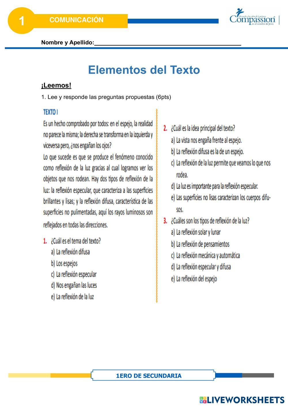 7371045 | Elementos del Texto | Compassion international