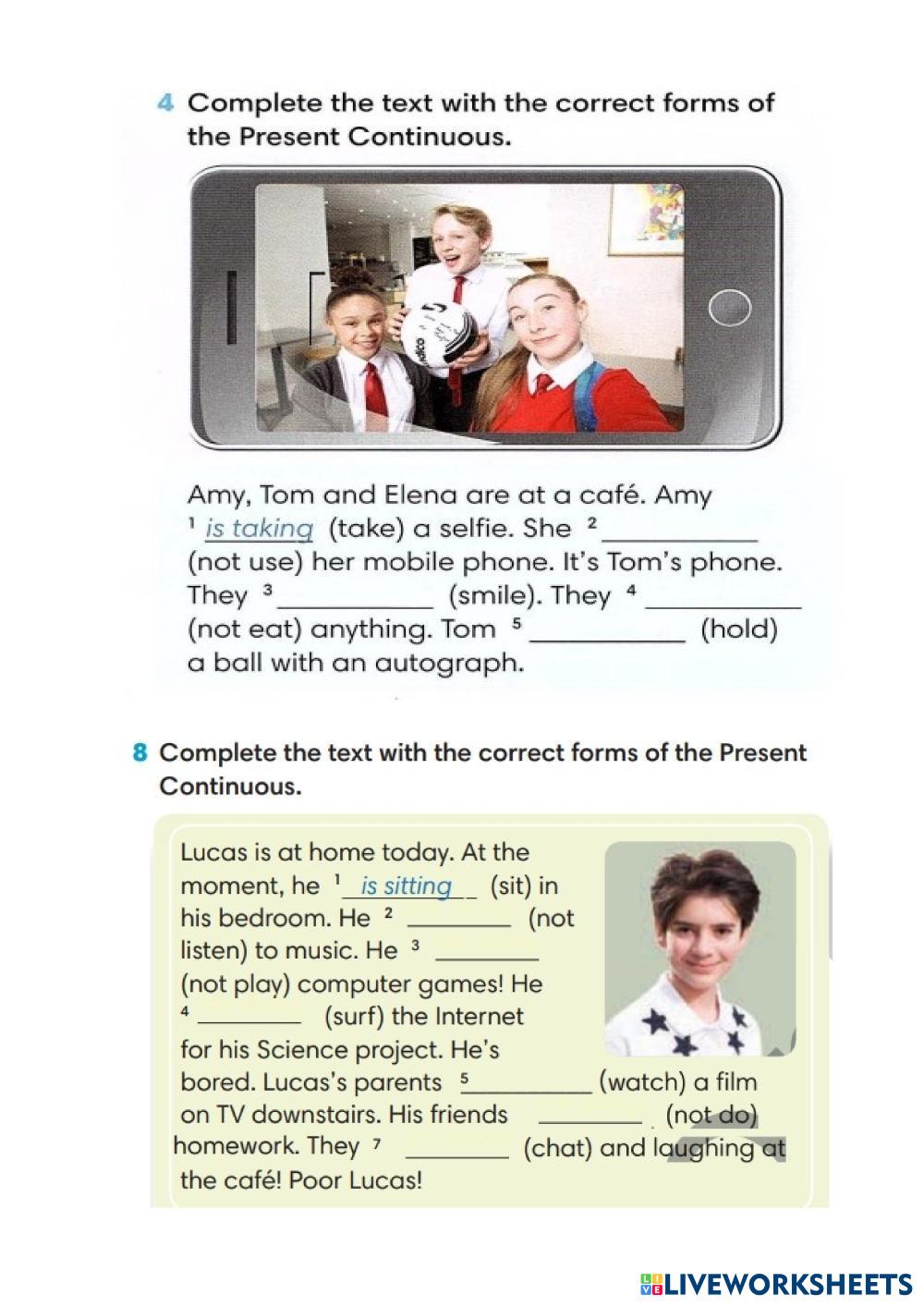 Present Continuous | Live Worksheets