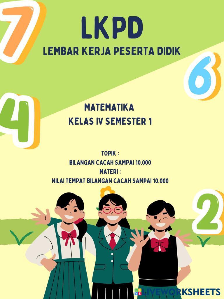 Lkpd Matematika Nilai Tempat Bilangan Cacah 7378197