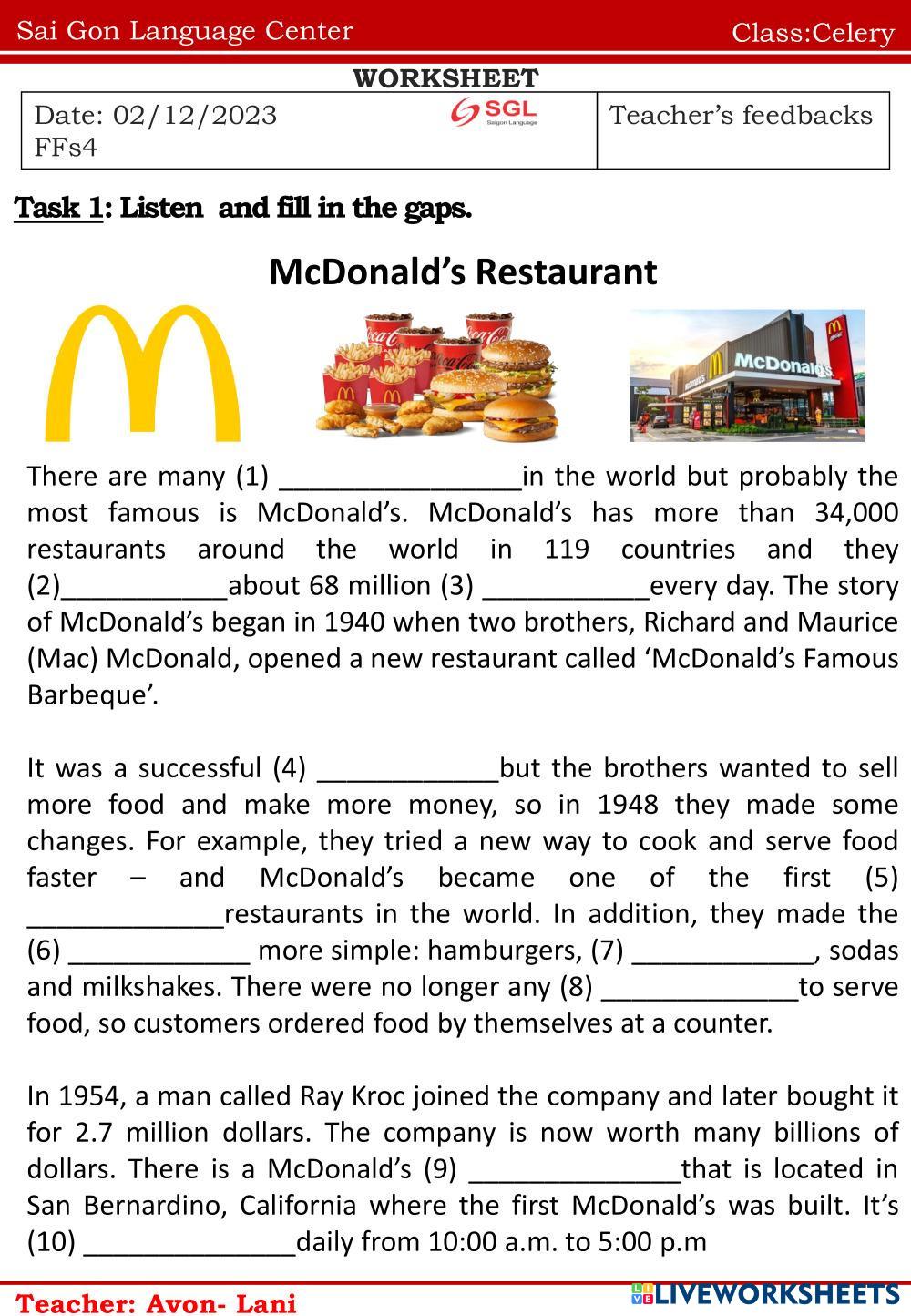 celery | Live Worksheets