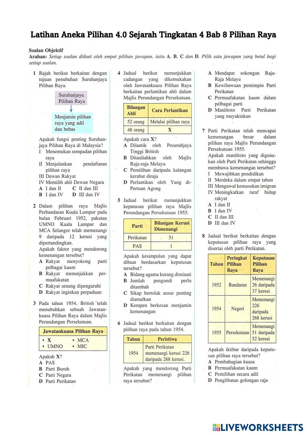 Latihan Aneka P… | Free Interactive Worksheets | 7380501