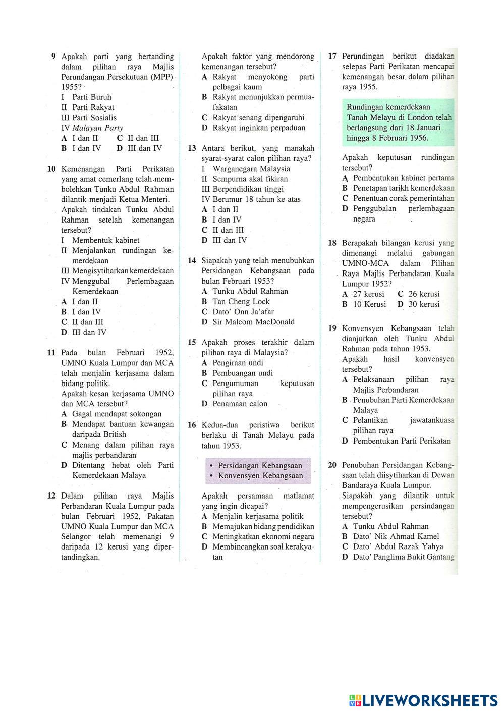 Latihan Aneka P… | Free Interactive Worksheets | 7380501