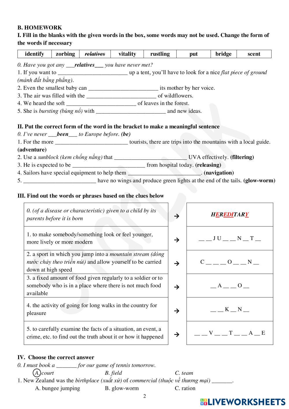 Foreign Teacher_S7_WEEK 17_U5_VOCAB 1 | Live Worksheets