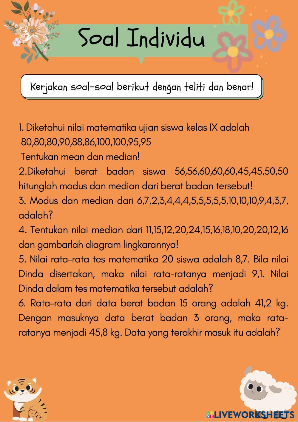 LKPD Statistika Kelas 8 SMP 7382640 | Jati Widi Tinawa