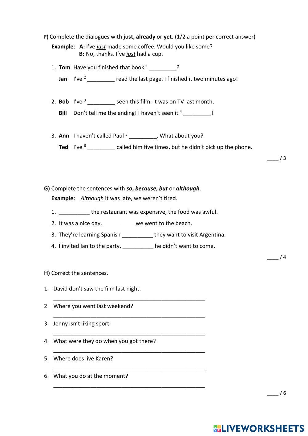 X-mas pre-int. exam | Live Worksheets