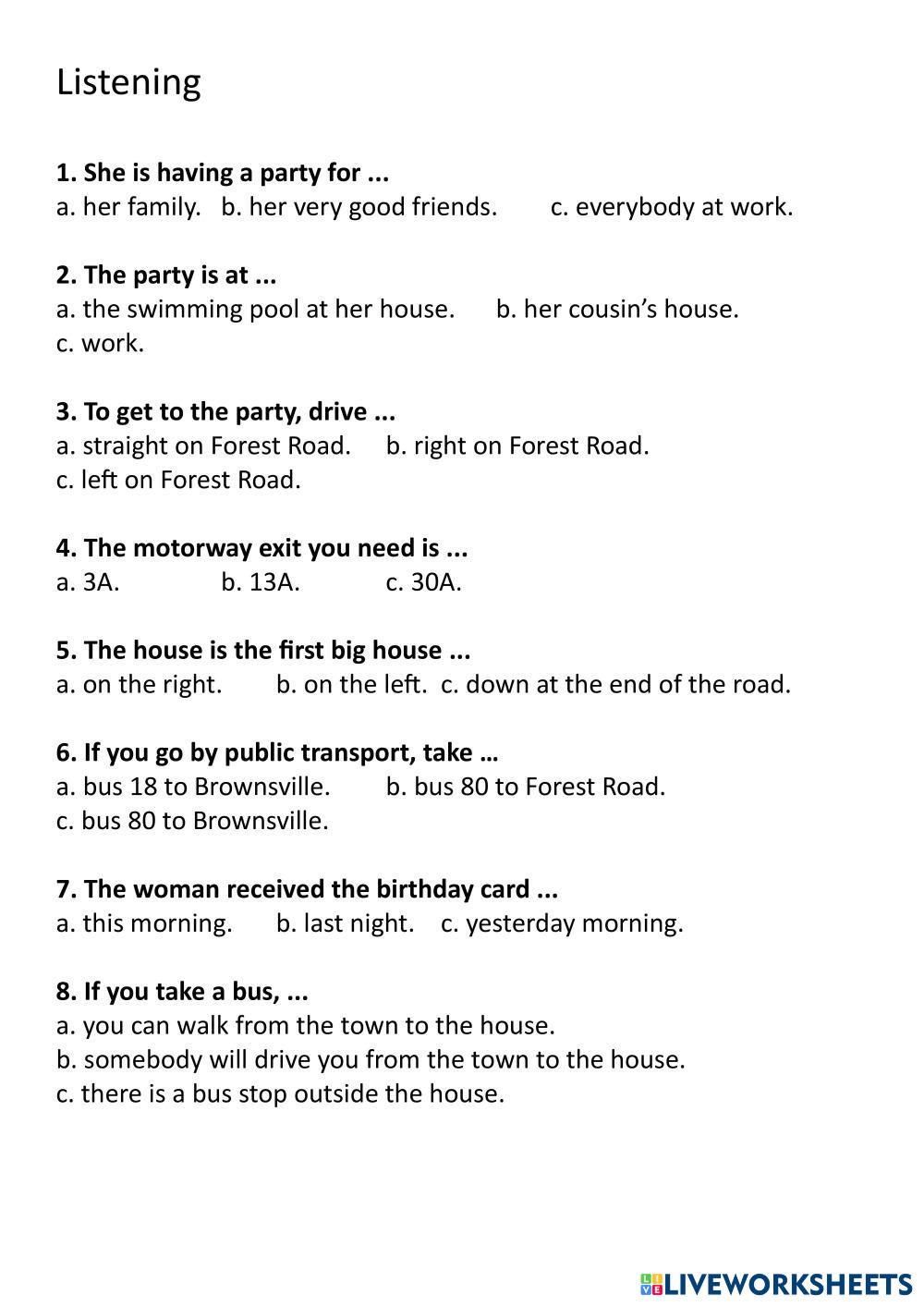 Written Exam Fundamentals 3 | Live Worksheets