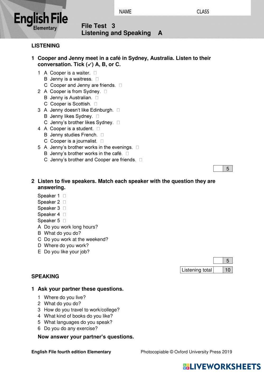 EF - Elementary… | Free Interactive Worksheets | 7386619