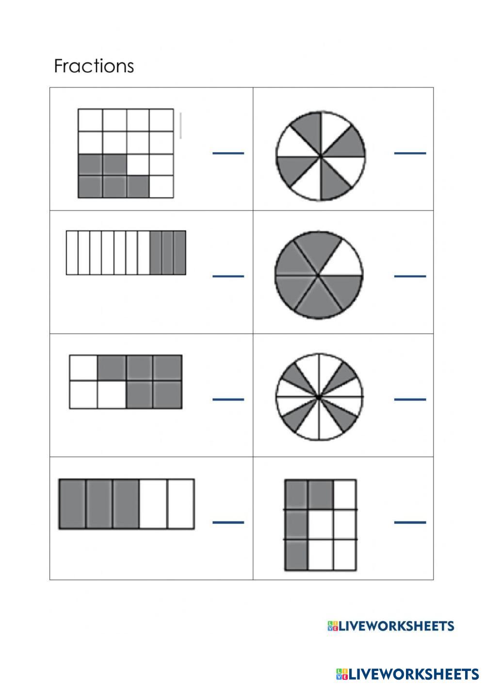 Fraction of the shaded part 7387508 | Josie Medrano