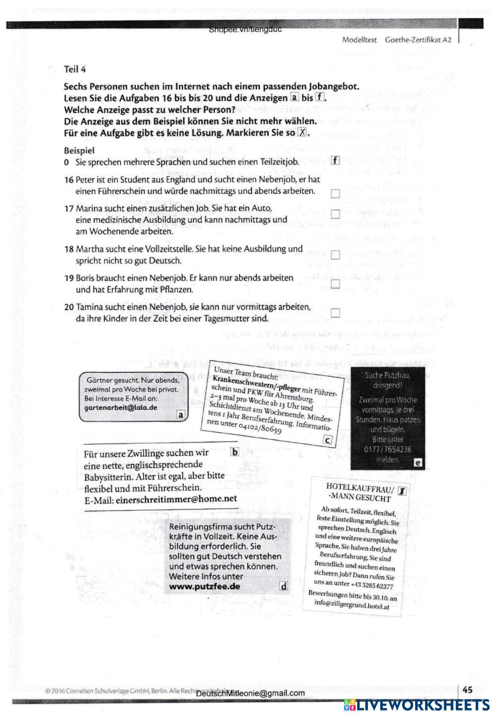 7387583 | A2 Lesen und Hören | rjkranz | LiveWorksheets