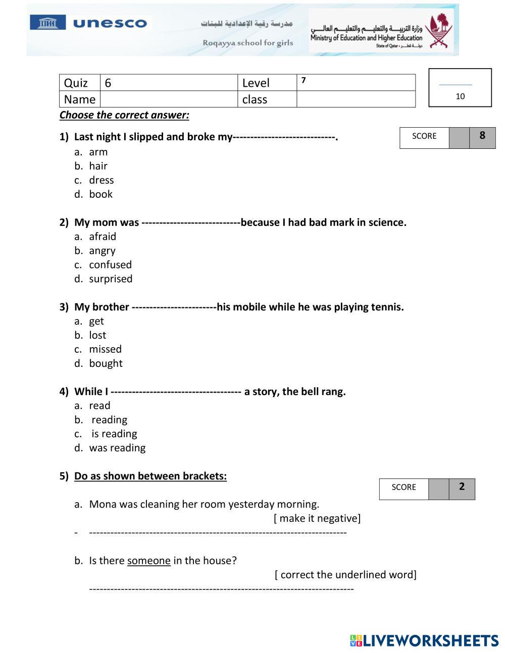 grammar | Live Worksheets