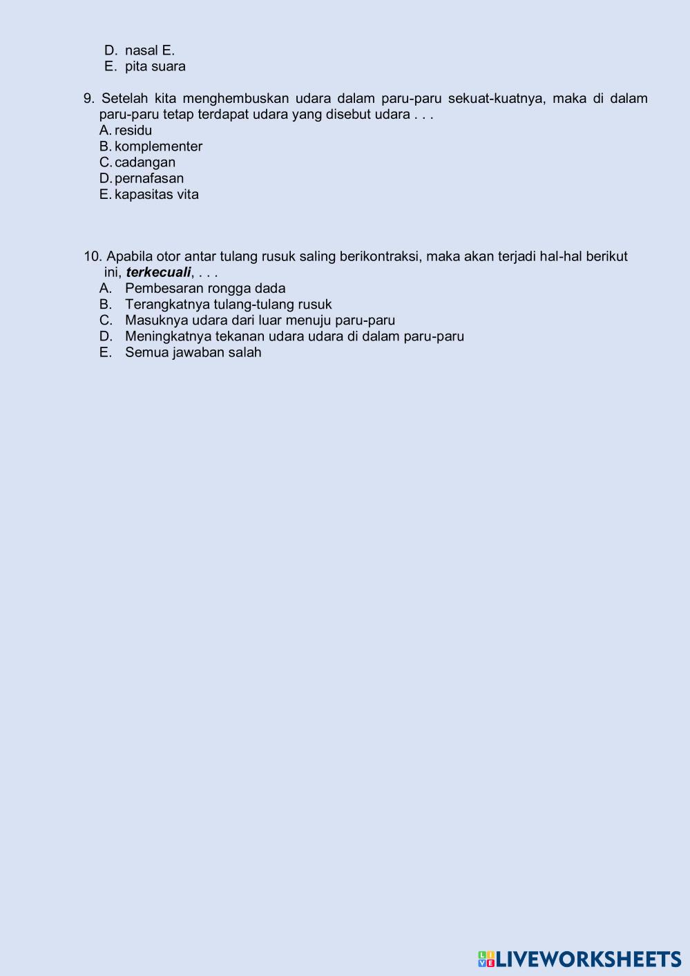 7389530 | latihan soal pilihan ganda | eka fitria