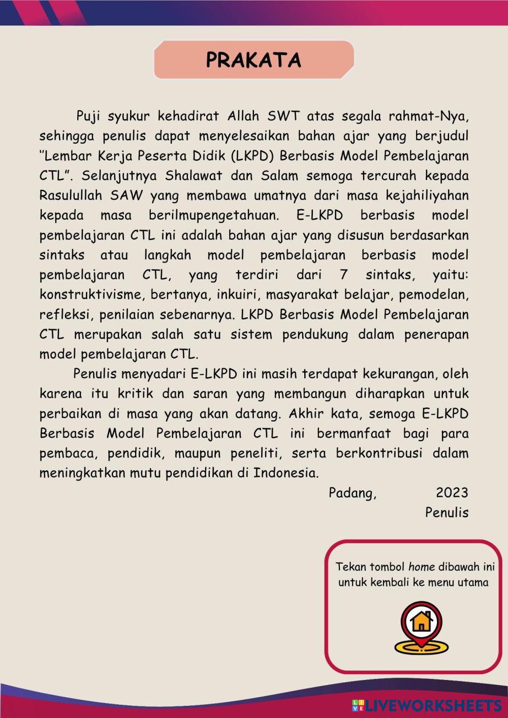 Prakata 0753 | ami annisa wudda | Live Worksheets