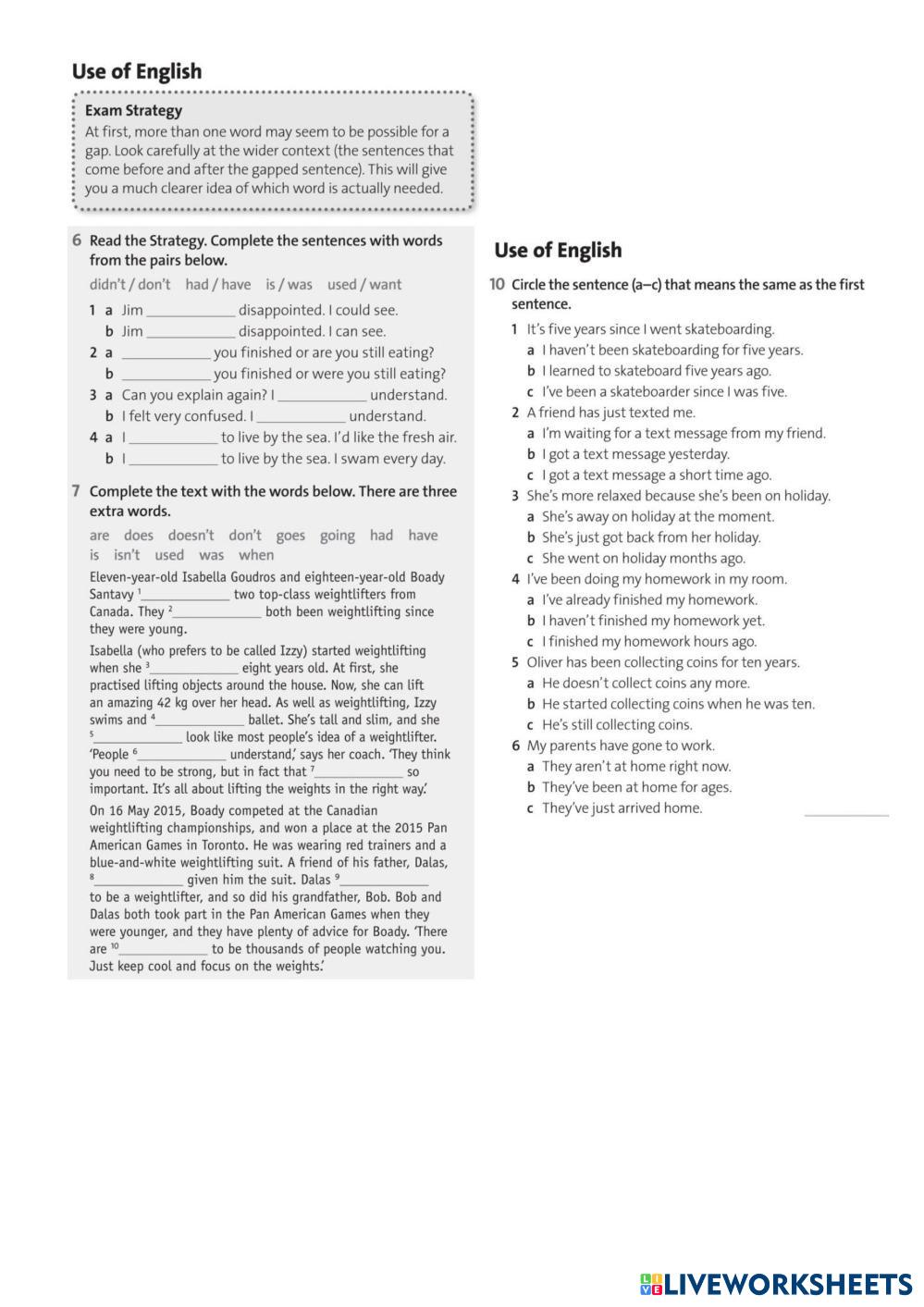 U2 revision | Free Interactive Worksheets | 7392827