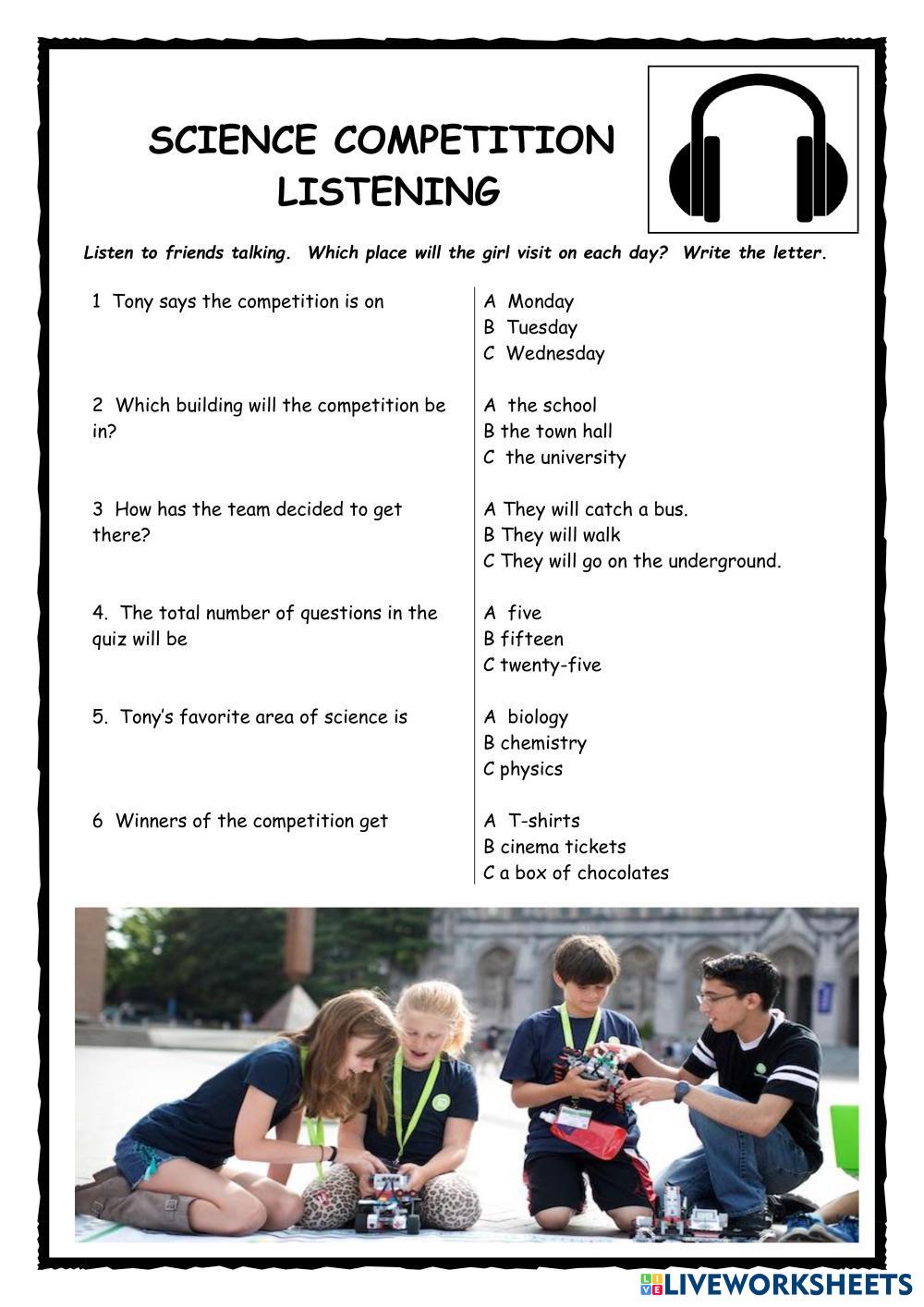 1700749 | Science Competition KET Listening | estherlee76