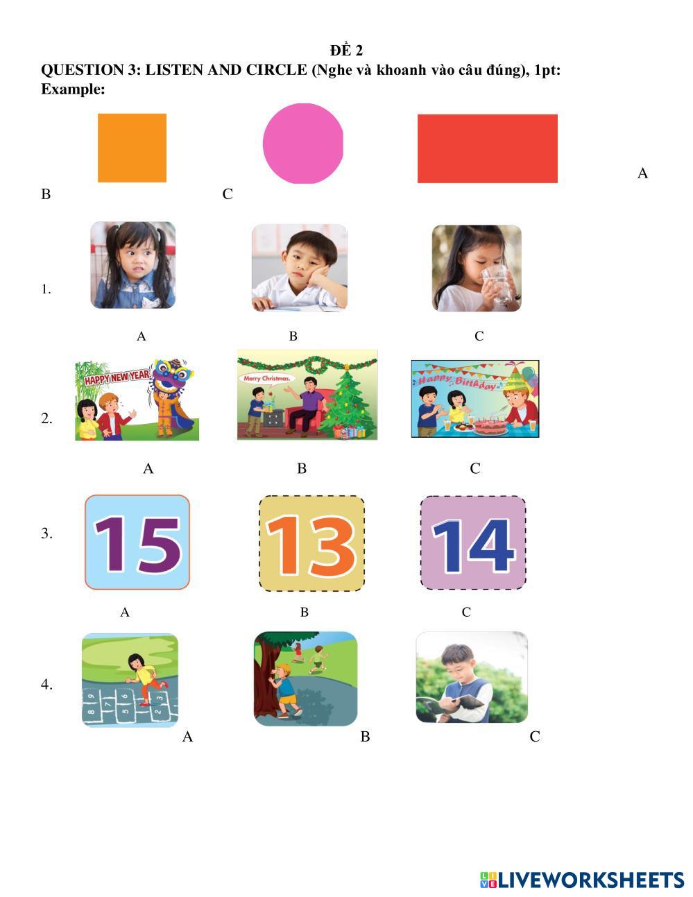 G2 - Listening semester 1 | Live Worksheets