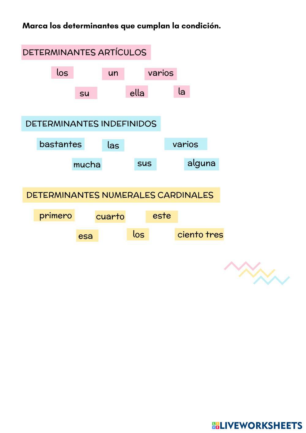 Los determinant… | Free Interactive Worksheets | 7395524