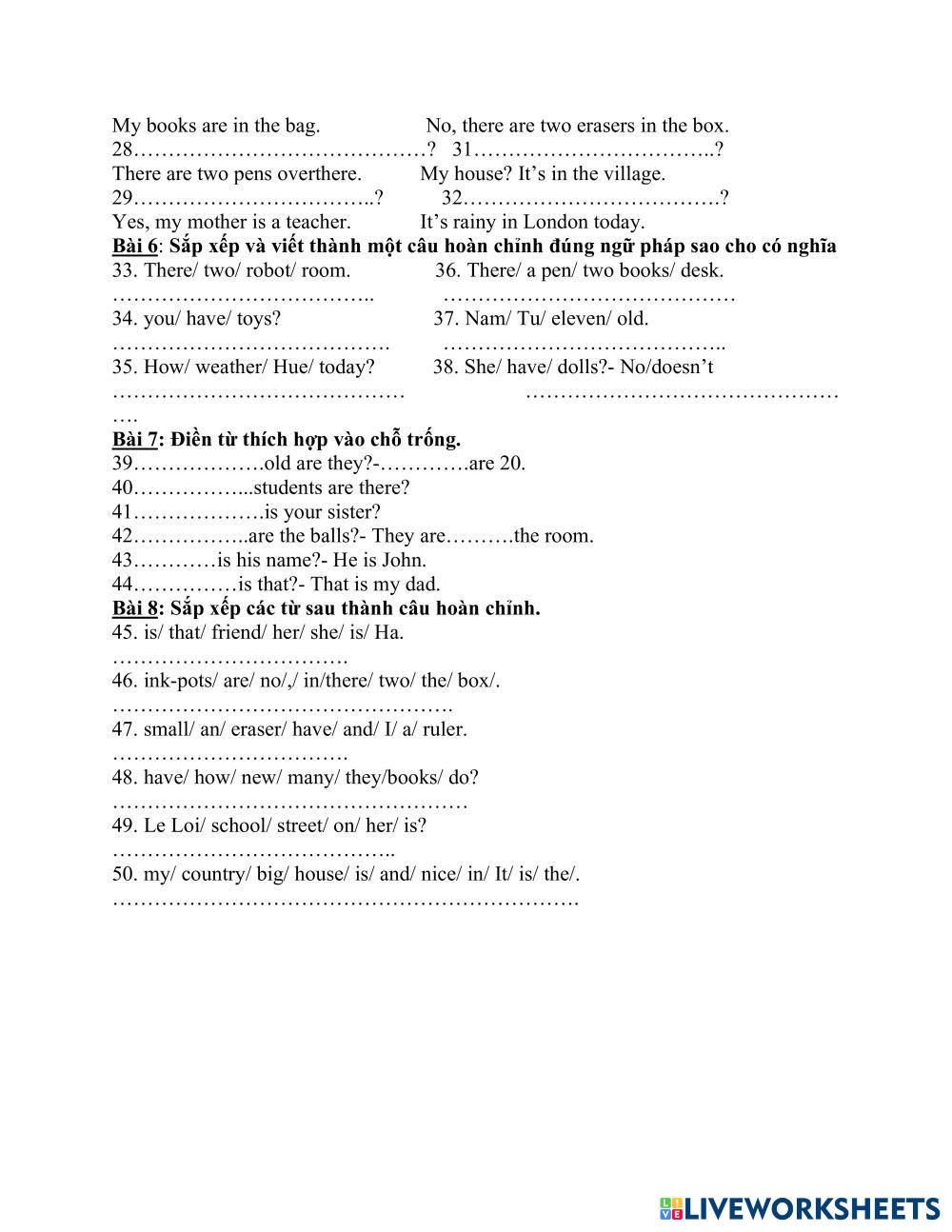 english | Live Worksheets