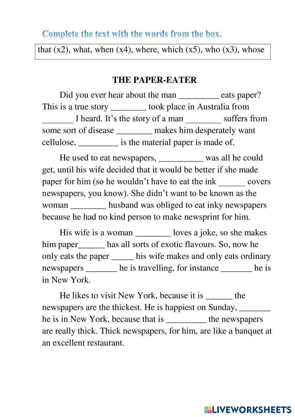 7400384 | THE PAPER EATER | Яніна Валеріївна Антонюк