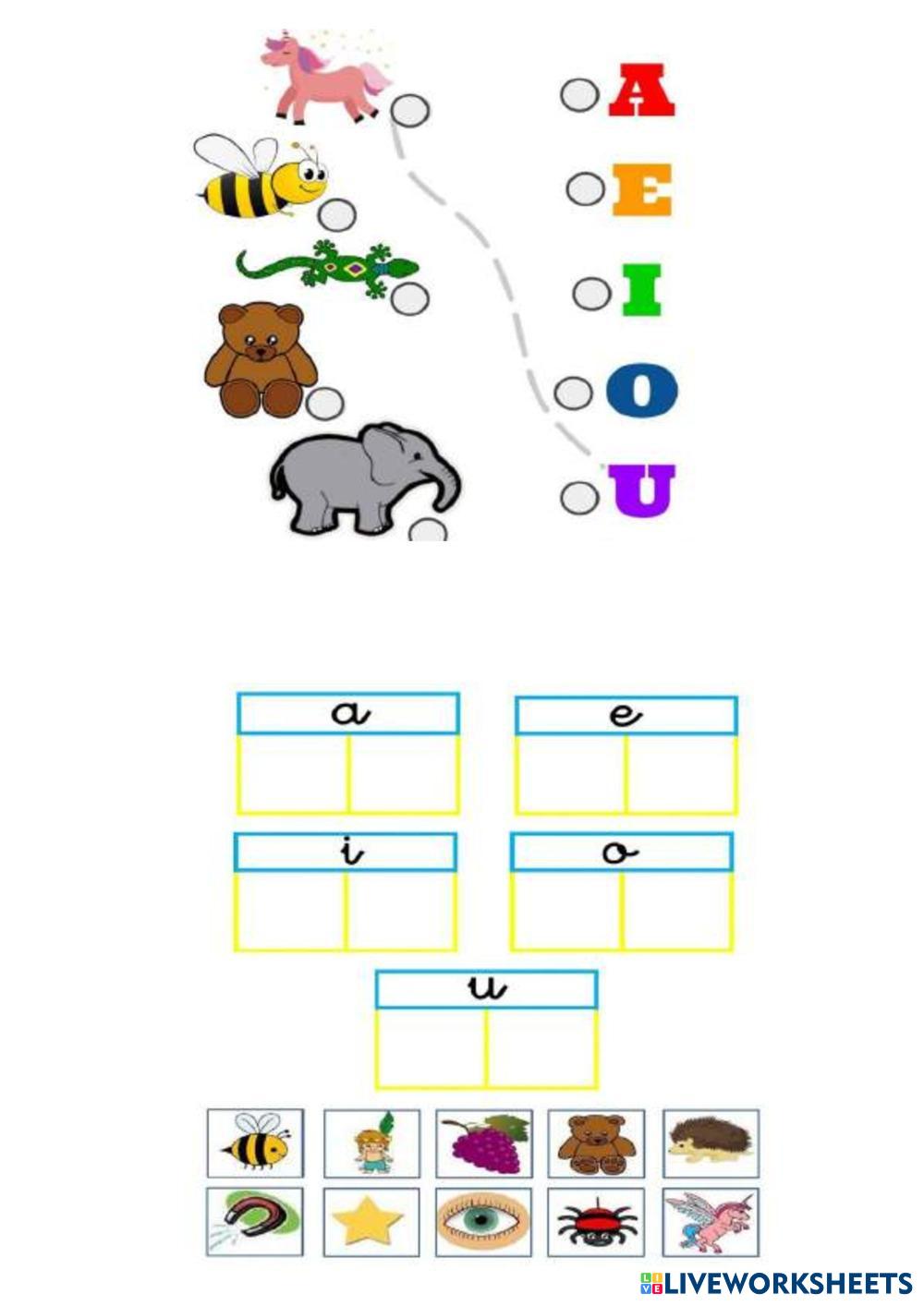 LAS VOCALES | Live Worksheets