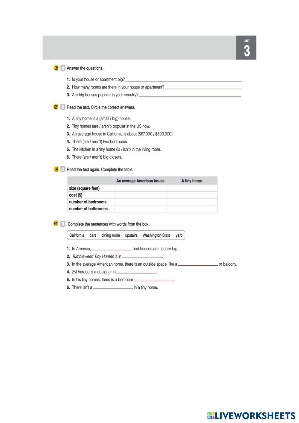UNIT 3 WORKBOOK… | Free Interactive Worksheets | 7402370