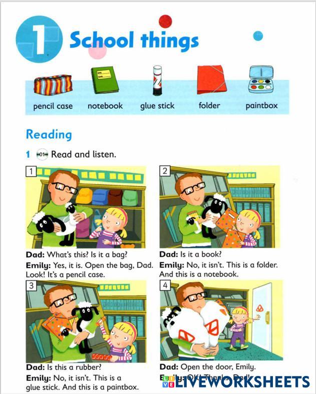 SCHOOL THINGS | Live Worksheets