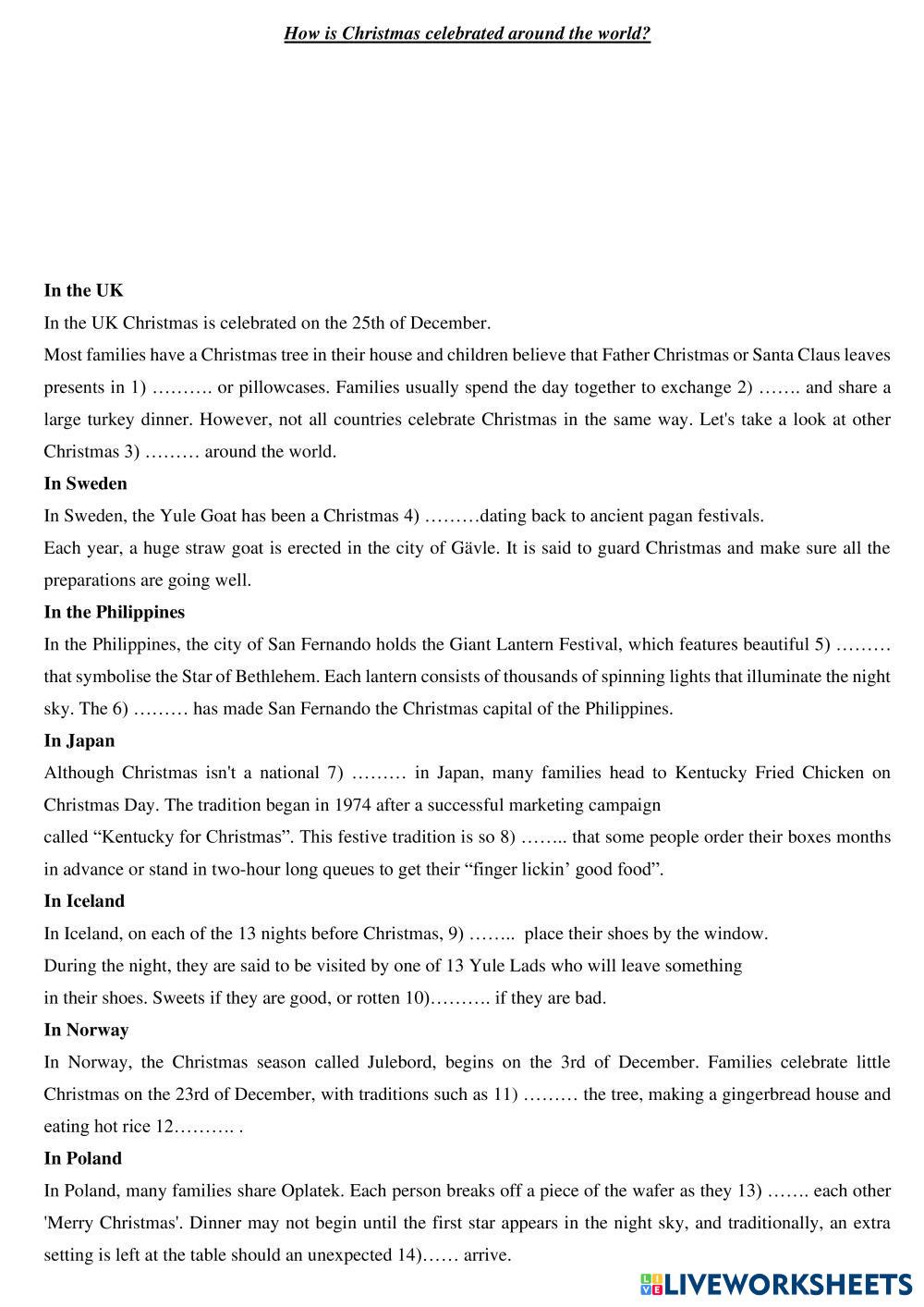 7405832 | Christmas celebrations around the world