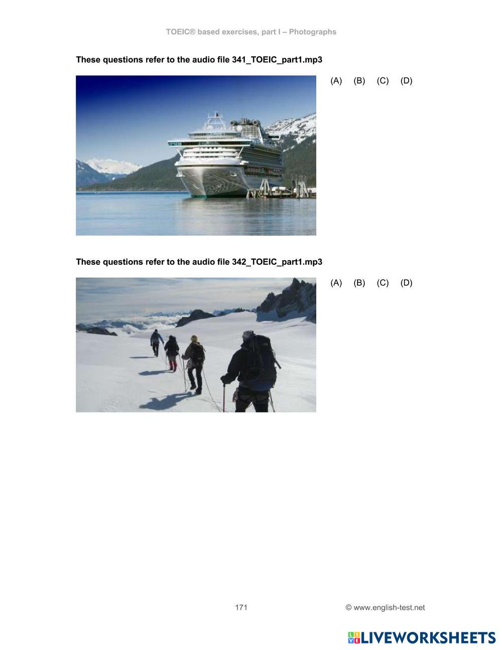 Toeic-p1.18 1219 | mlenglish12 | Live Worksheets