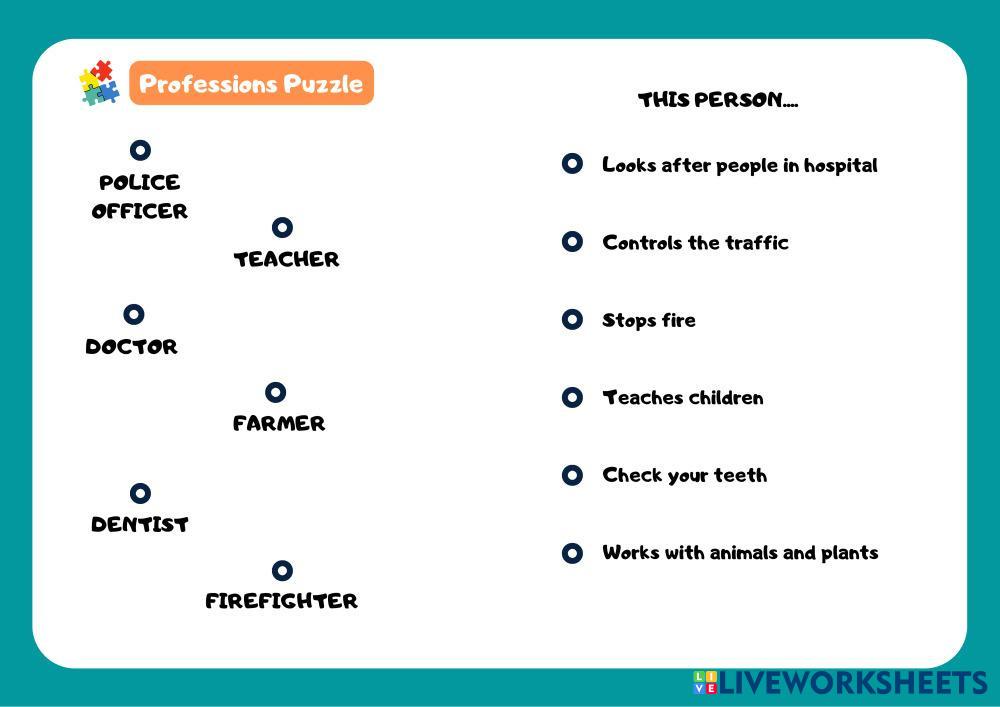 professions | Live Worksheets