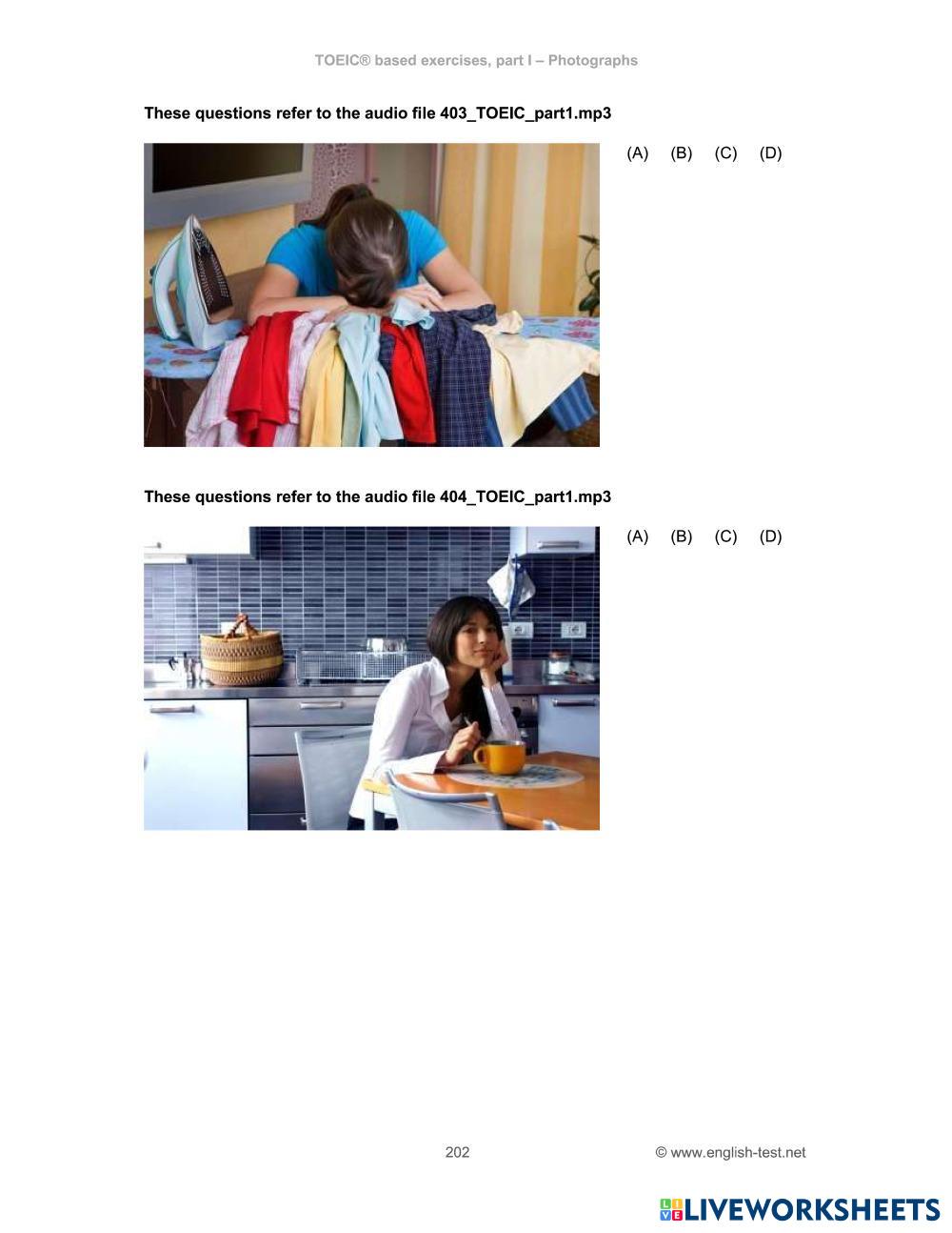 Toeic-p1.21 | Live Worksheets