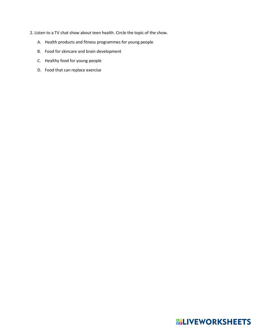 listening unit 1 grade 11 | Live Worksheets