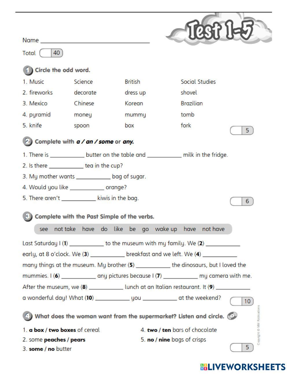 GESE 4 TEST | Free Interactive Worksheets | 7412510