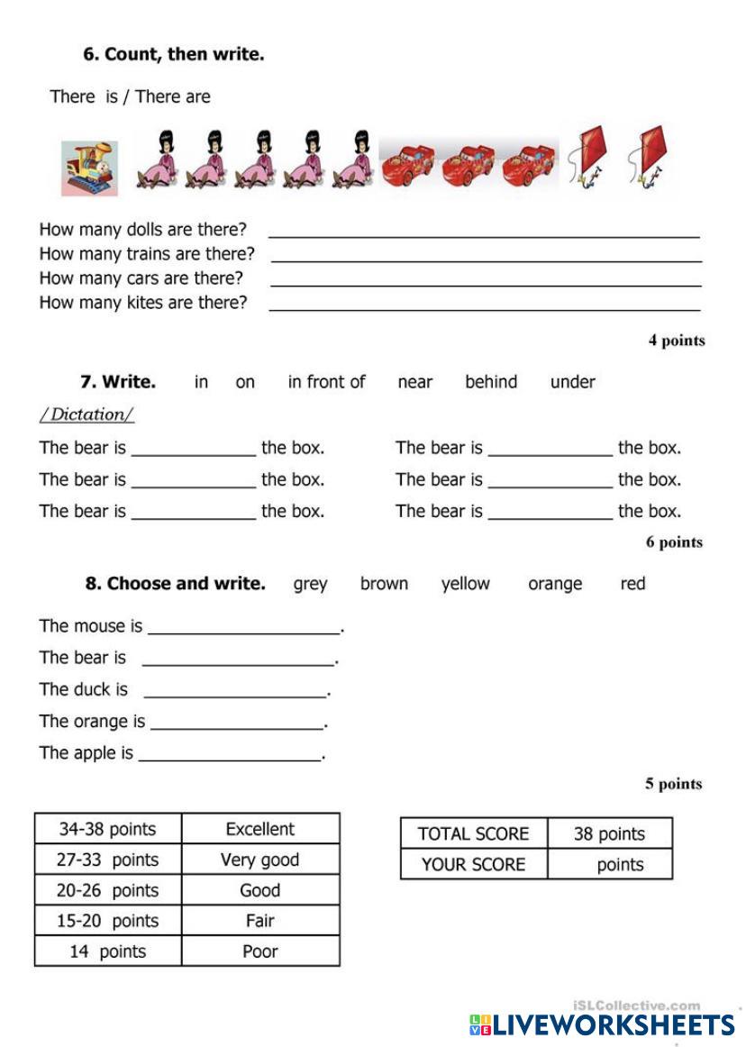 Placement tests… | Free Interactive Worksheets | 7414047