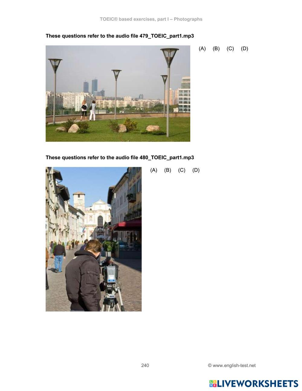 Toeic-p1.24 | Free Interactive Worksheets | 7414864