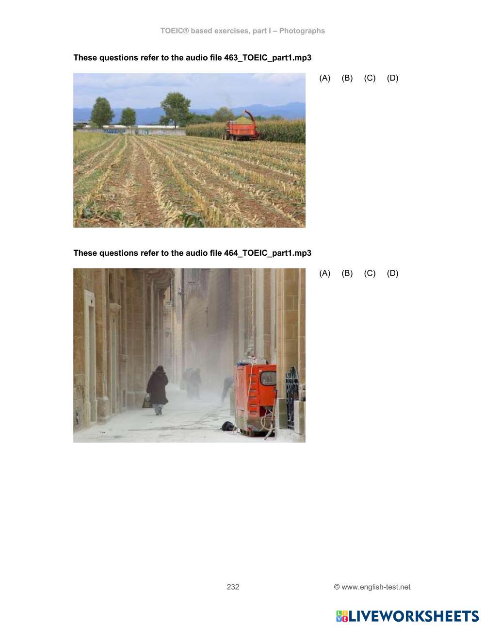 Toeic-p1.24 | Free Interactive Worksheets | 7414864