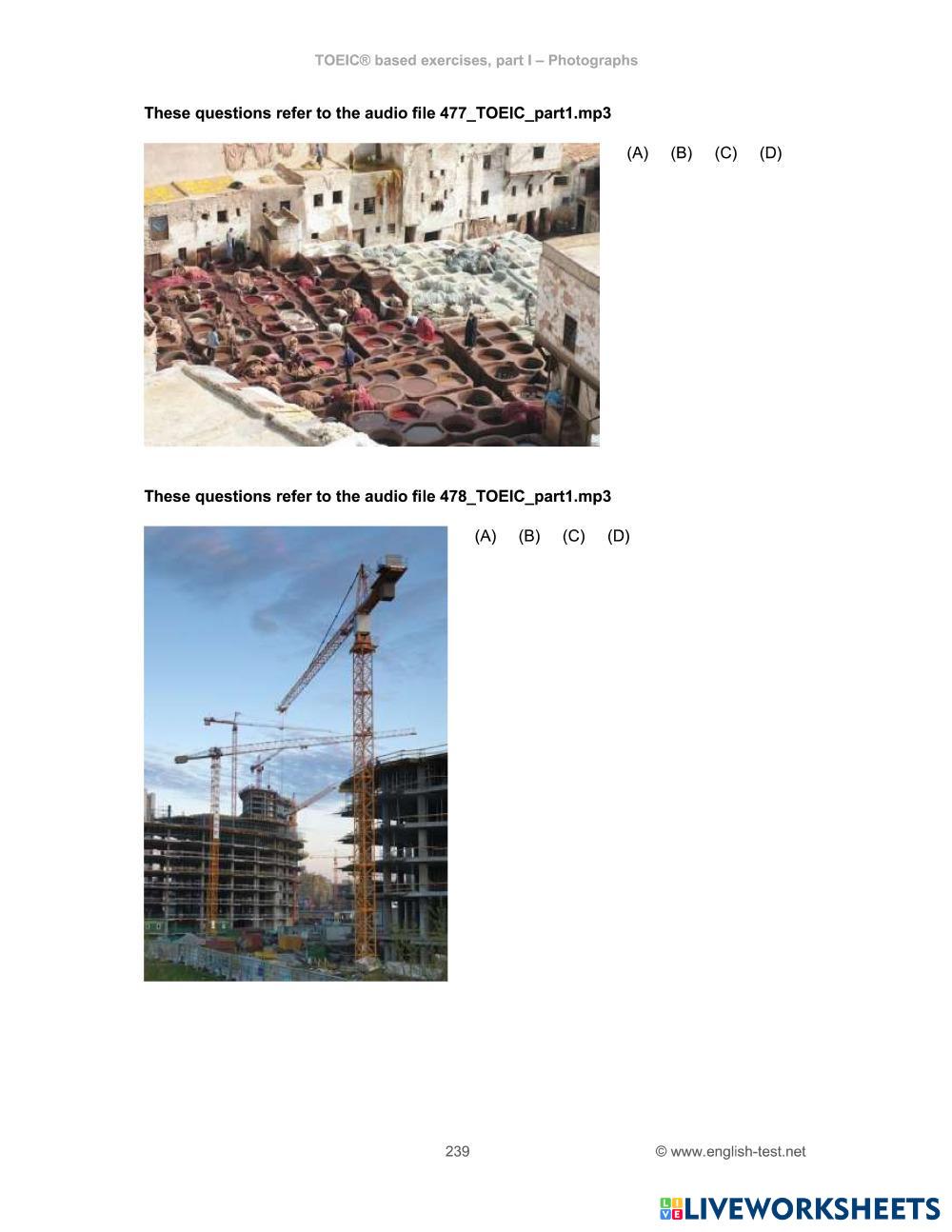 Toeic-p1.24 | Free Interactive Worksheets | 7414864