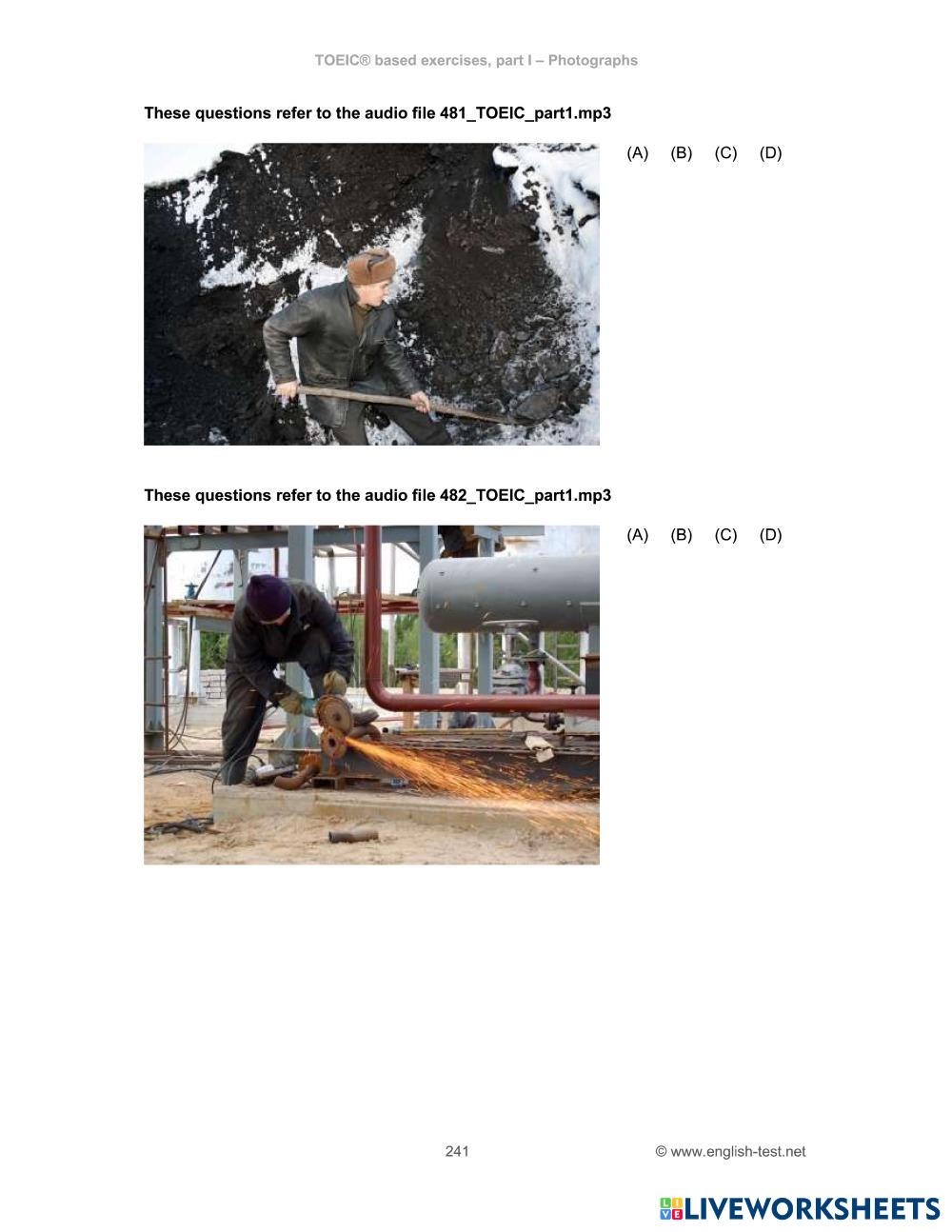 Toeic-p1.25 | Live Worksheets