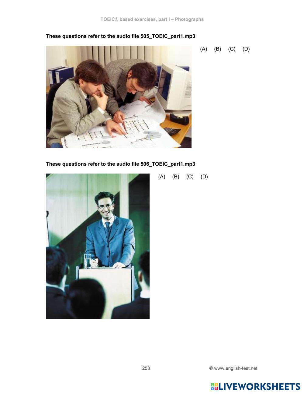 Toeic-p1.26 | Live Worksheets