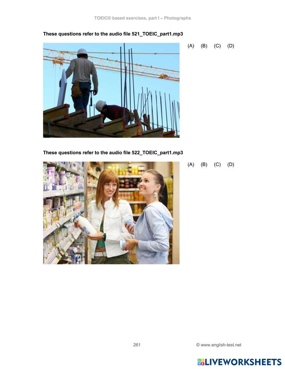 Toeic-p1.27 | Live Worksheets