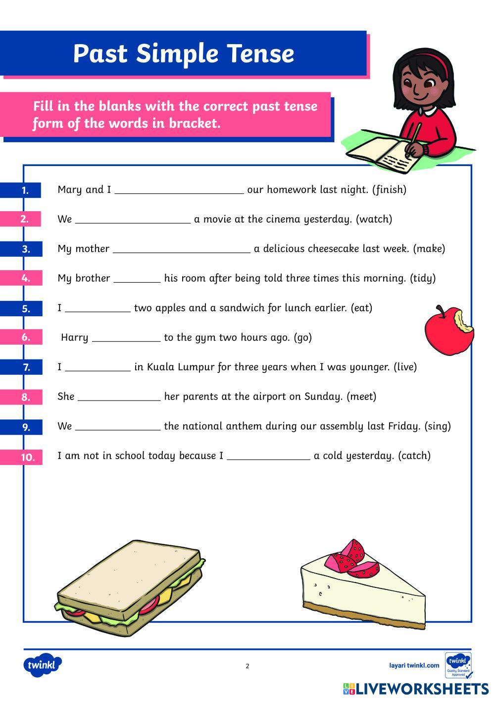 Simple Past Ten… | Free Interactive Worksheets | 7416711