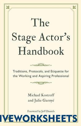 DOWNLOAD [PDF] {EPUB} The Stage Actor's Handbook: Traditions, Protocols ...