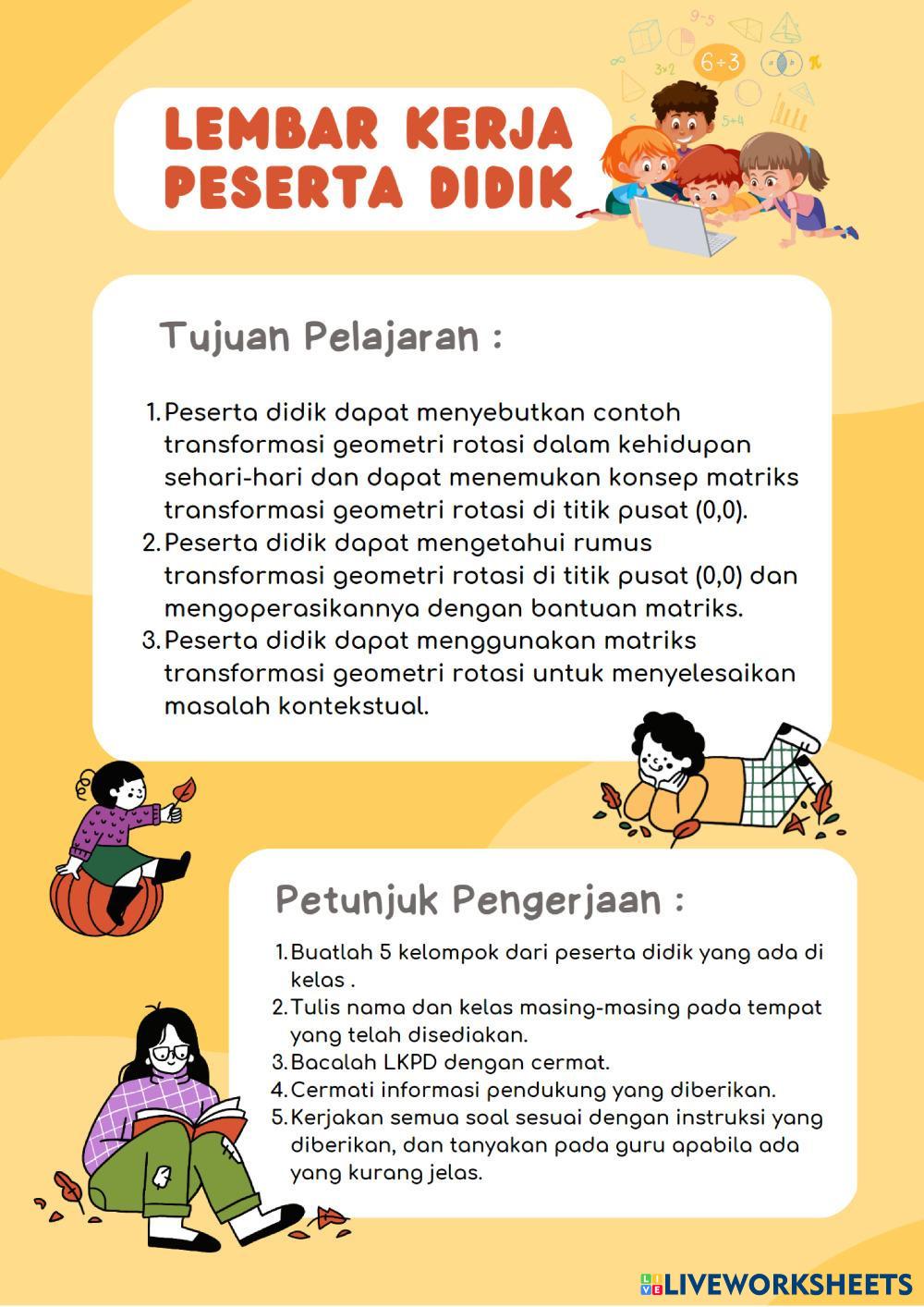 MATRIKS TRANSFORMASI GEOMETRI (ROTASI) 7421734 | M.