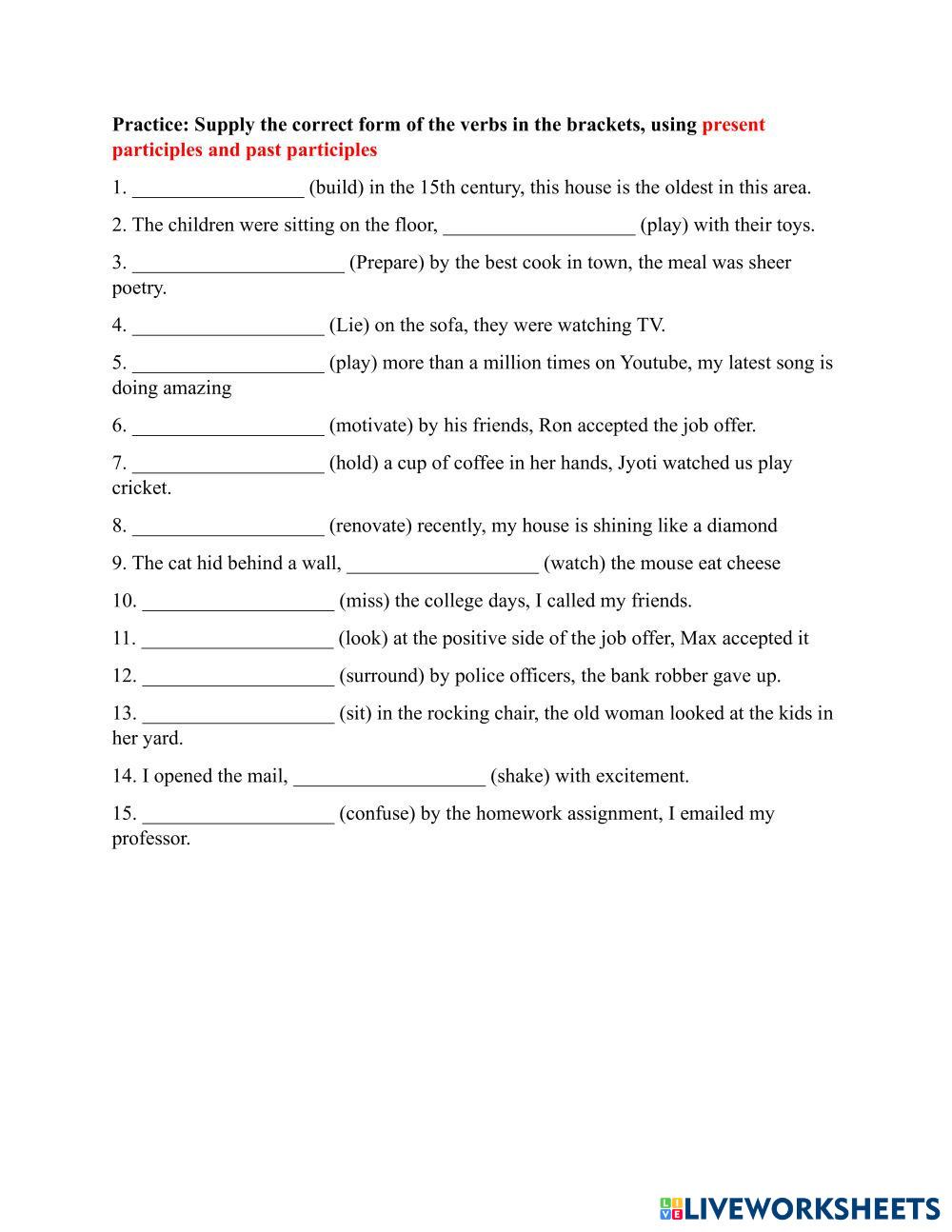 7425324 | Present participles and past participles | Chu