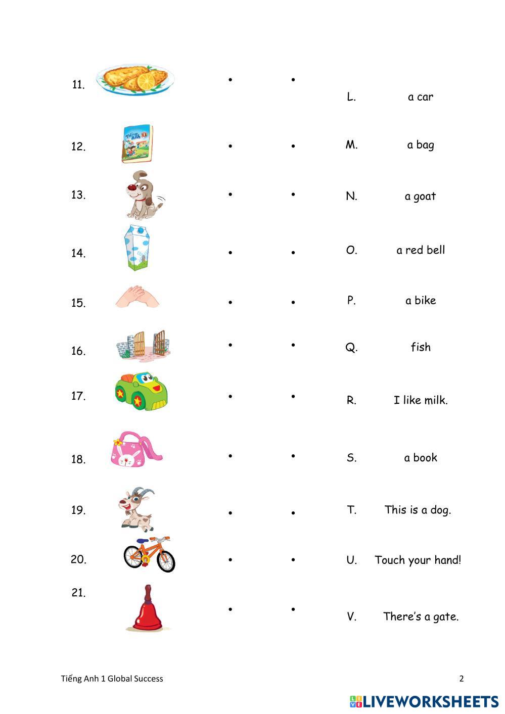 English Test Semester 1-Grade 1 | Live Worksheets