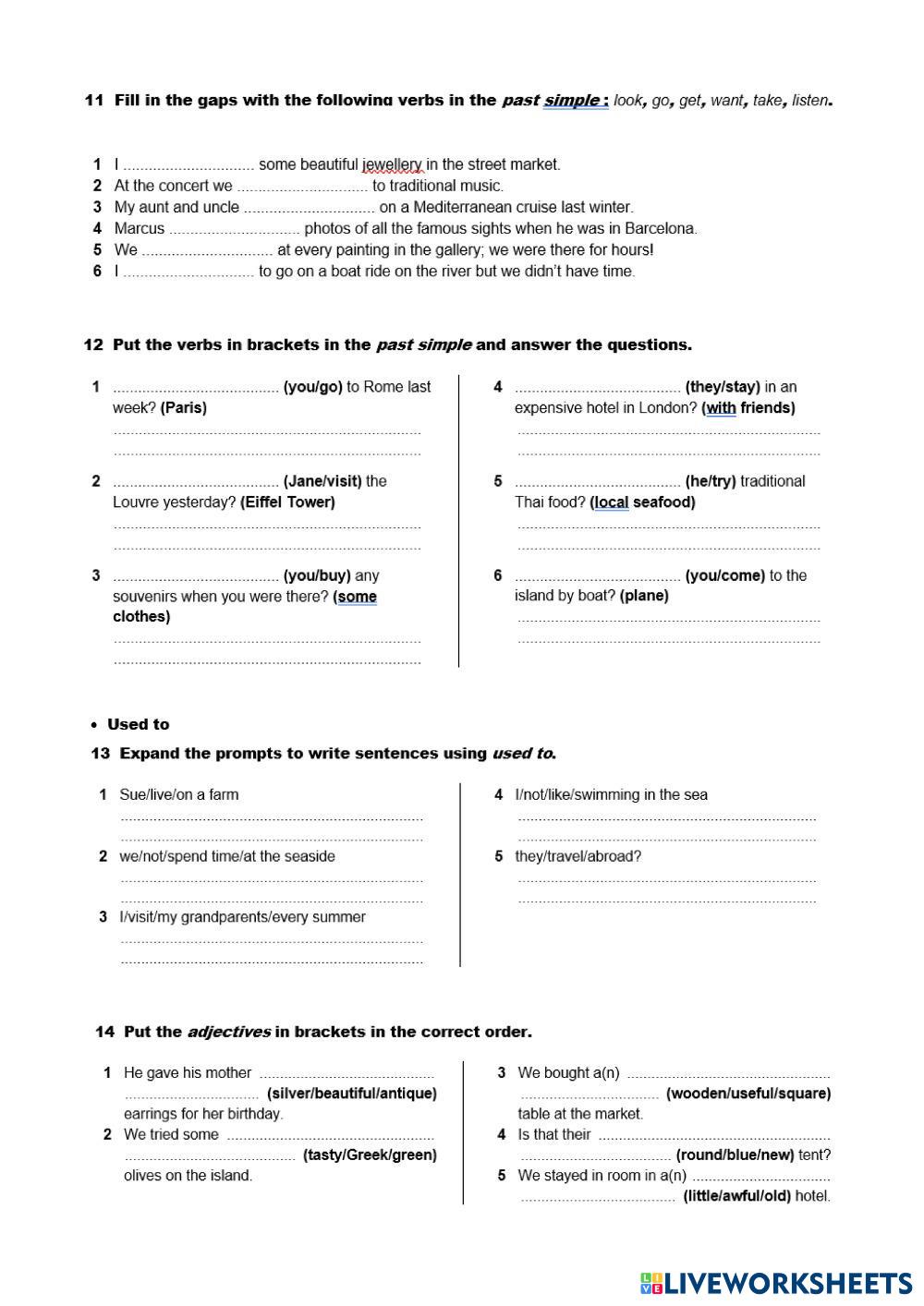 Writing On screen 2 Unit 2 | Live Worksheets