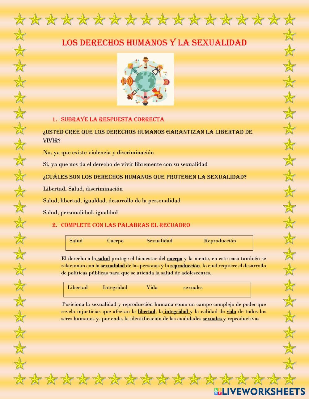 IDENTIDAD SEXUAL | Live Worksheets