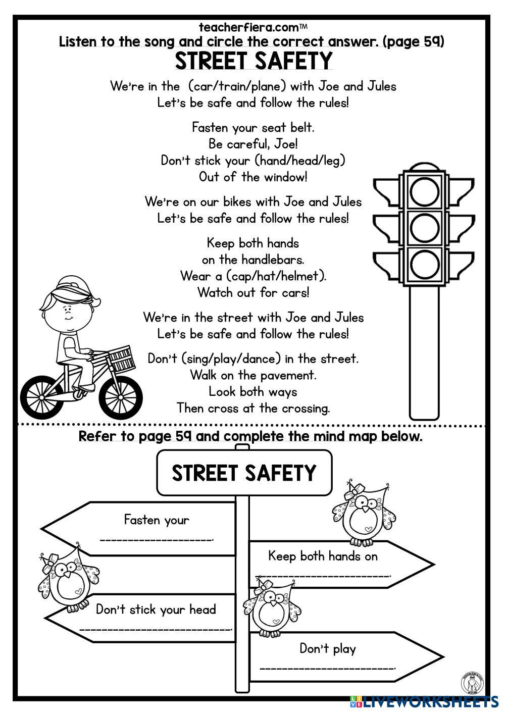 UNIT 5: Getting Around- Sing a song | Live Worksheets
