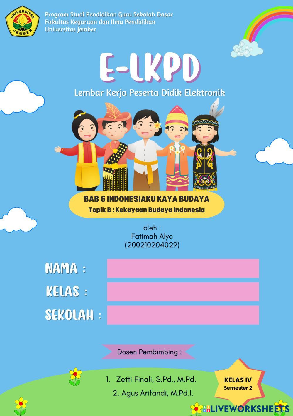 Keragaman Budaya Indonesia Live Worksheets