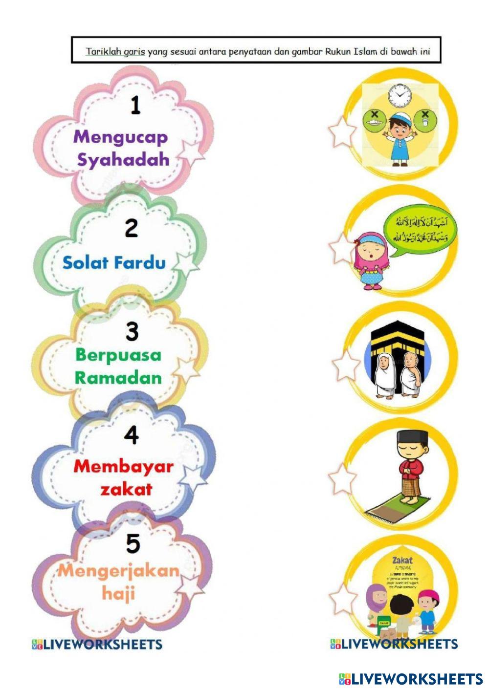 rukun islam | Live Worksheets