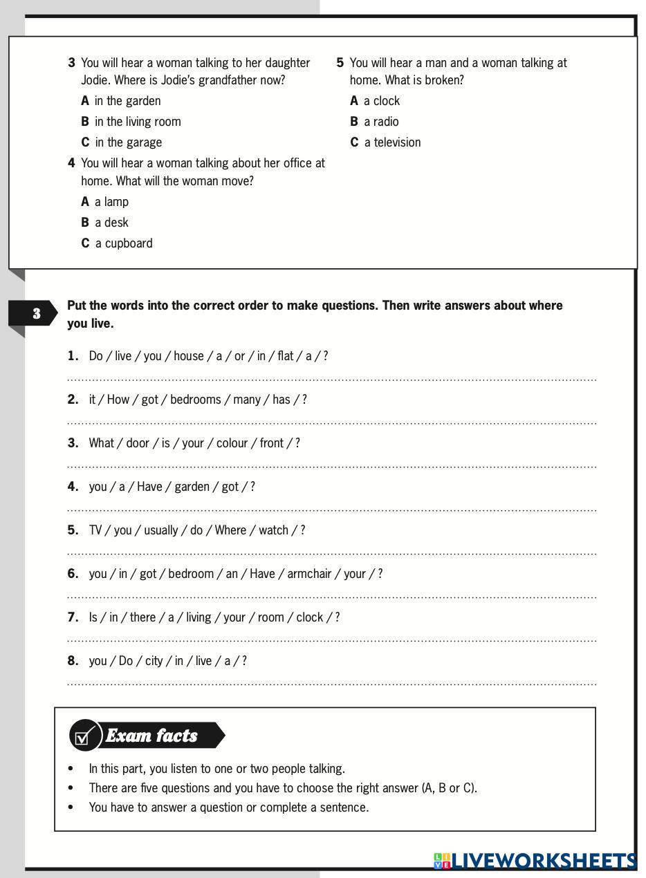 A2 Level. Liste… | Free Interactive Worksheets | 7430820