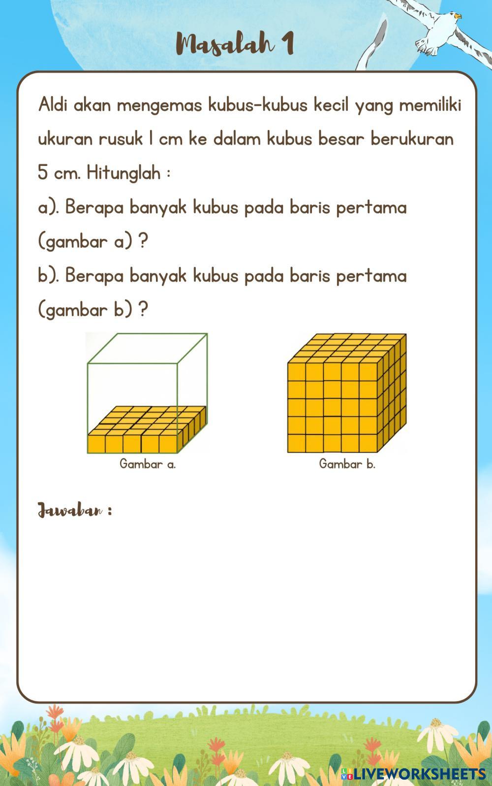 LKPD Matematika Volume Balok dan Kubus | Live Worksheets